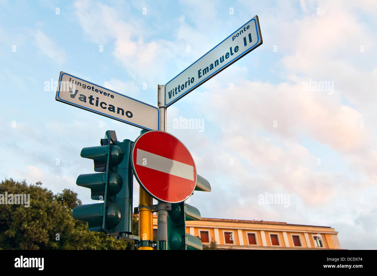 Signs in Rome Stock Photo - Alamy