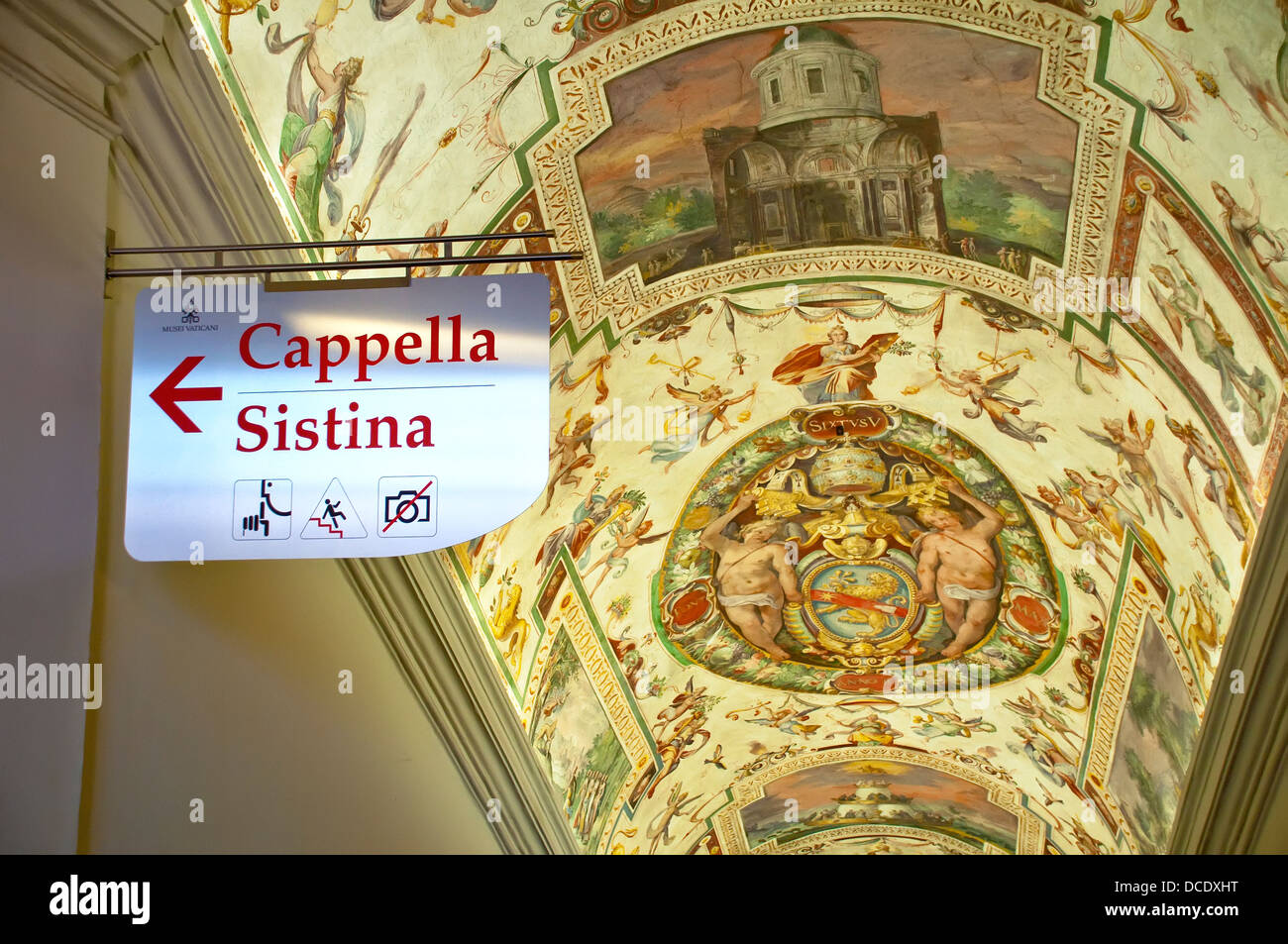 Sign Sistine Chapel Stock Photo - Alamy