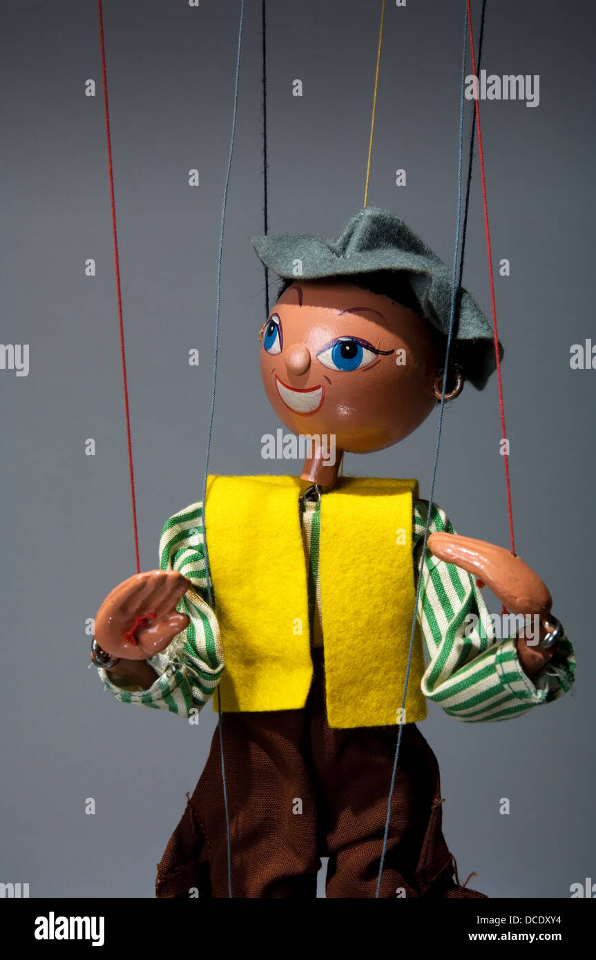 A marionette (puppet) dressed as Tex the cowboy Stock Photo - Alamy