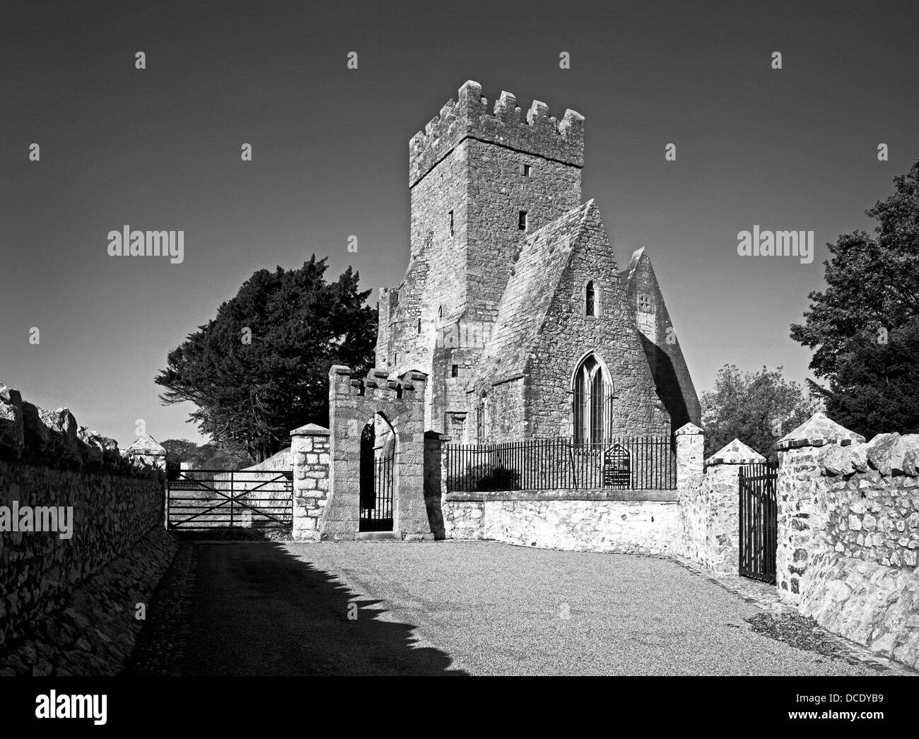 Building anglican church of ireland st doulaghs dublin ireland hi-res ...
