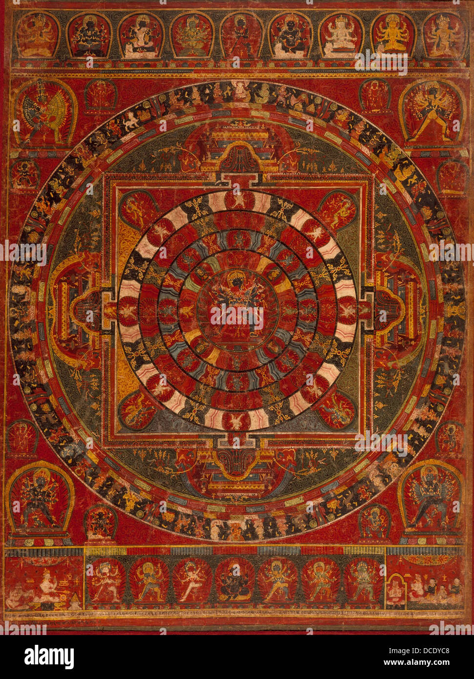 This mandala depicts the Buddhist deity Chakrasamvara and is part of ...