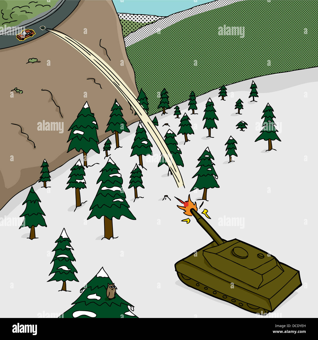 Cartoon army tank hi-res stock photography and images - Alamy