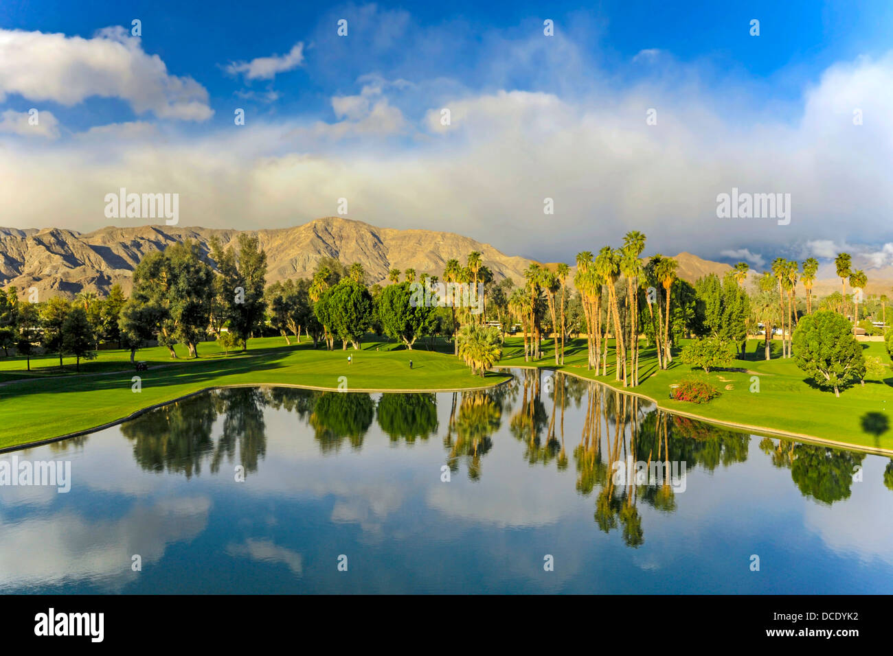 USA, California, Rancho Mirage. the San Jacinto Mountains frame the ...
