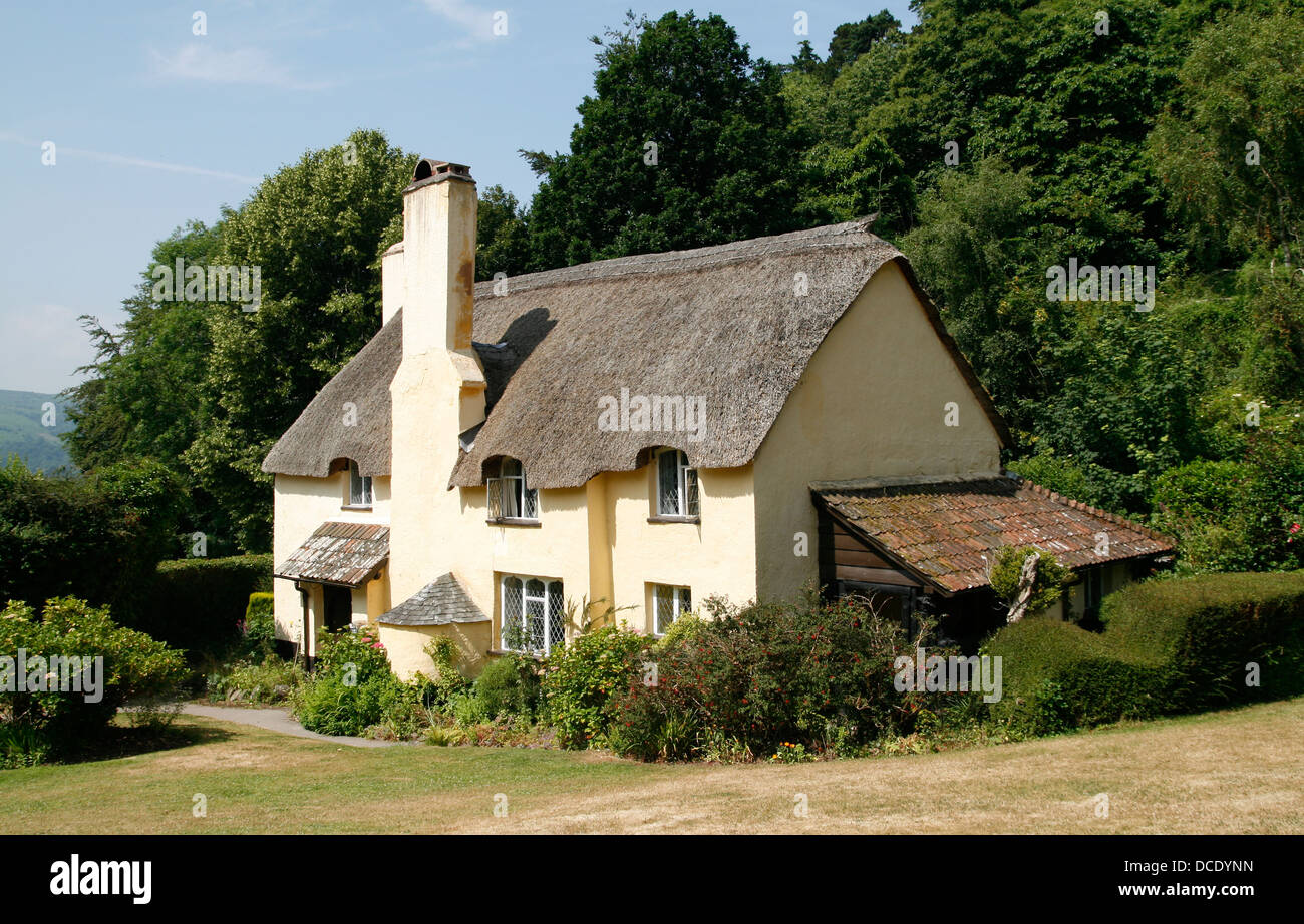 Thatched cottage NT Selworthy Somerset England UK Stock Photo - Alamy