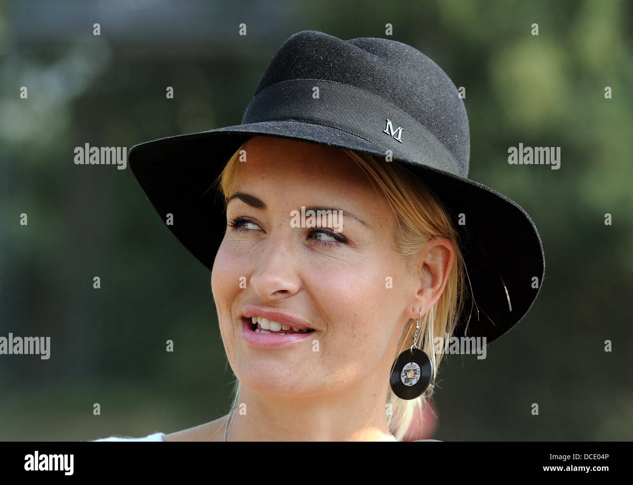 Hodenhagen, Germany. 15th Aug, 2013. Singer Sarah Connor poses at ...