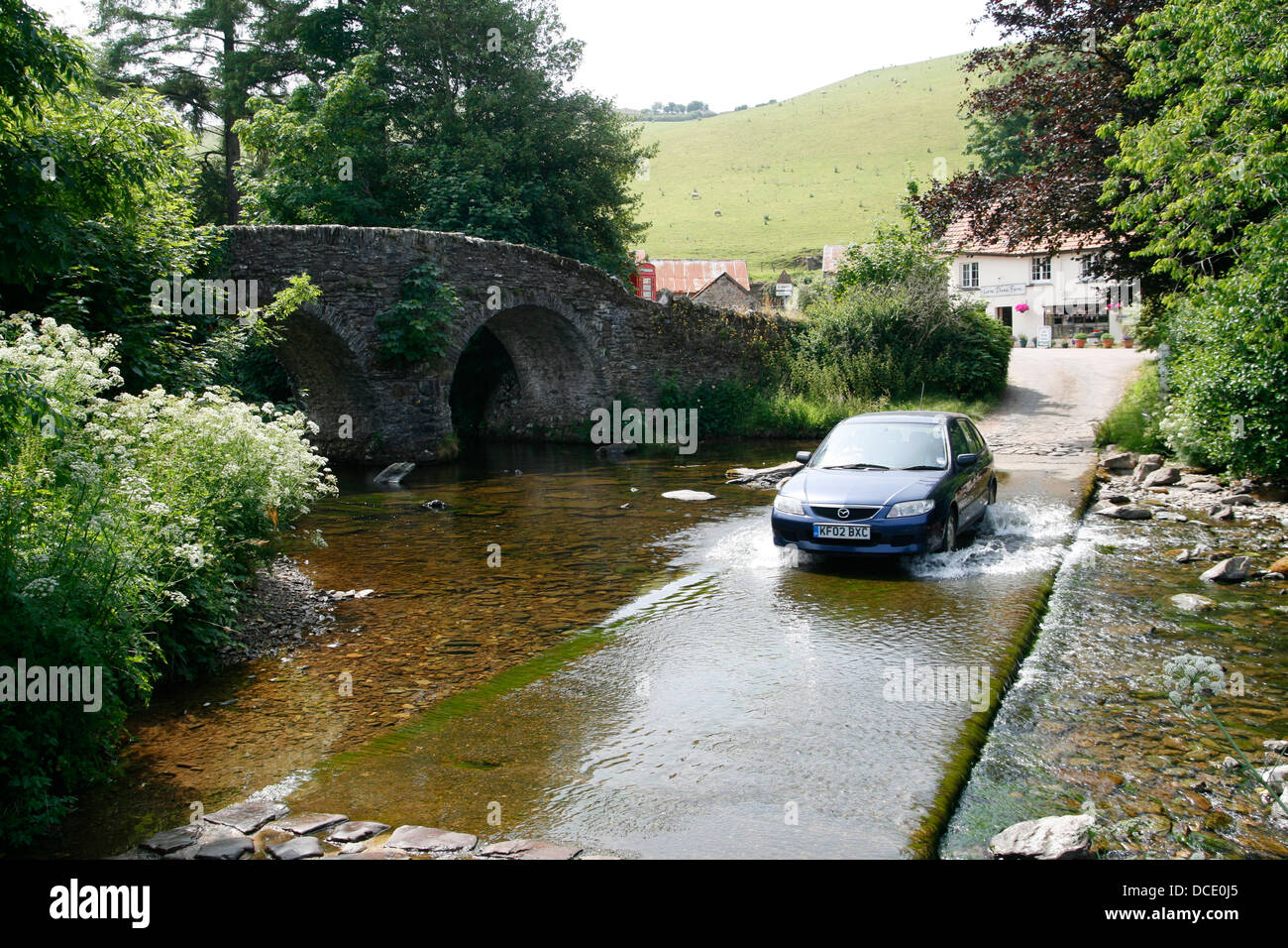 Ford and Lorna Doone Farm Malmsmead Somerset England UK Stock Photo - Alamy