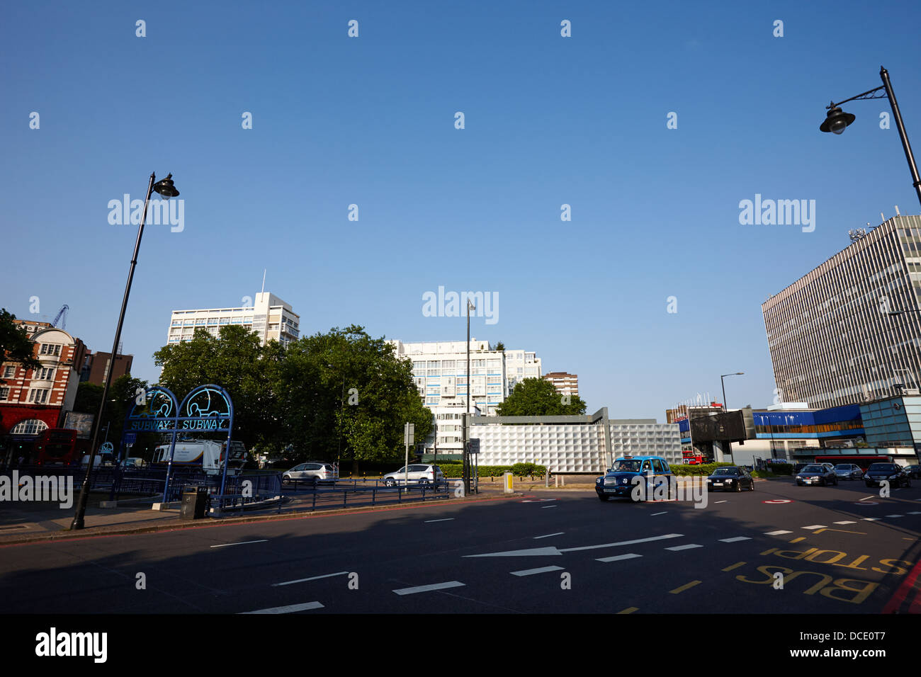 elephant and castle roundabout road junction and faraday memorial ...