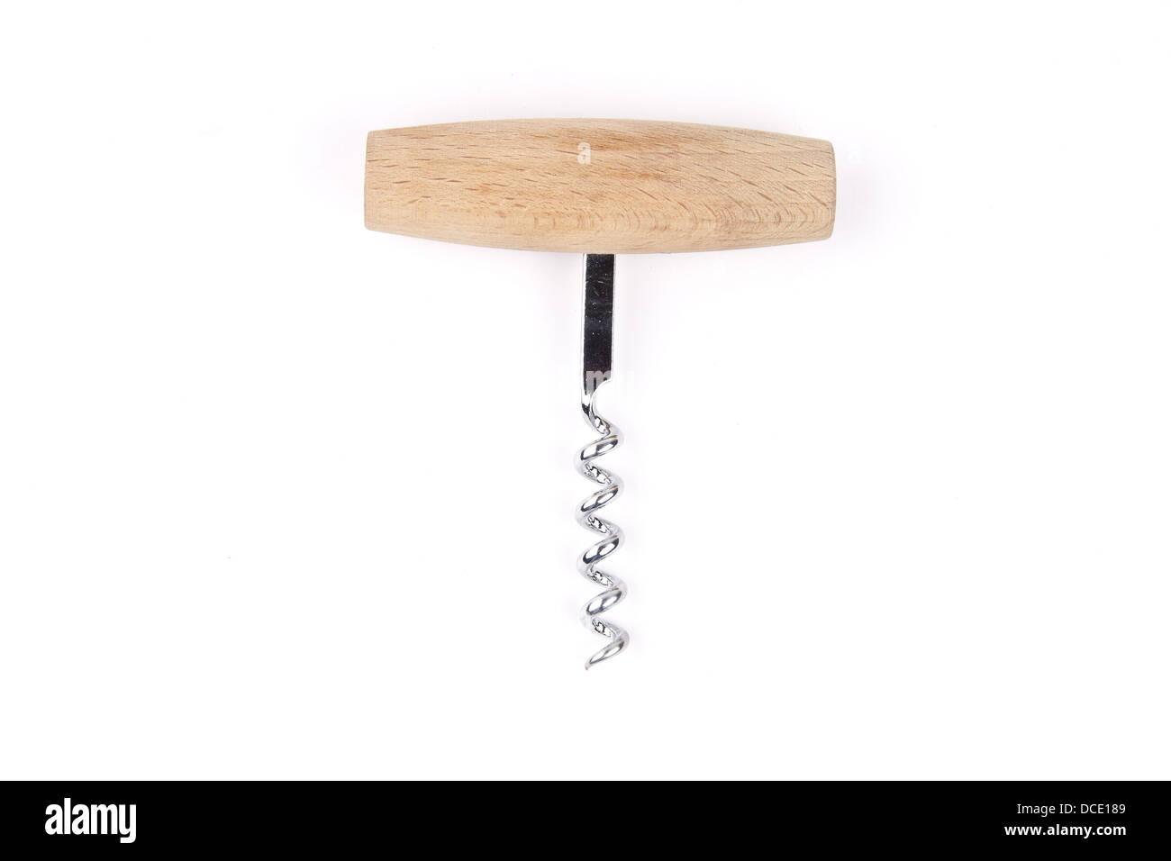 corkscrew with wooden handle Stock Photo - Alamy