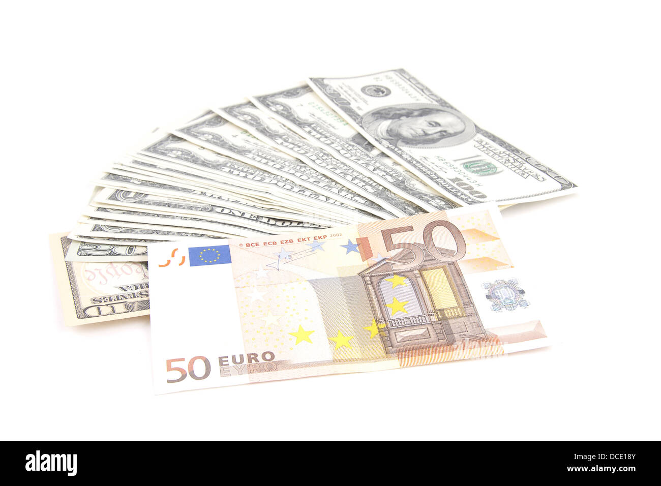 cash of US dollars and euros Stock Photo - Alamy