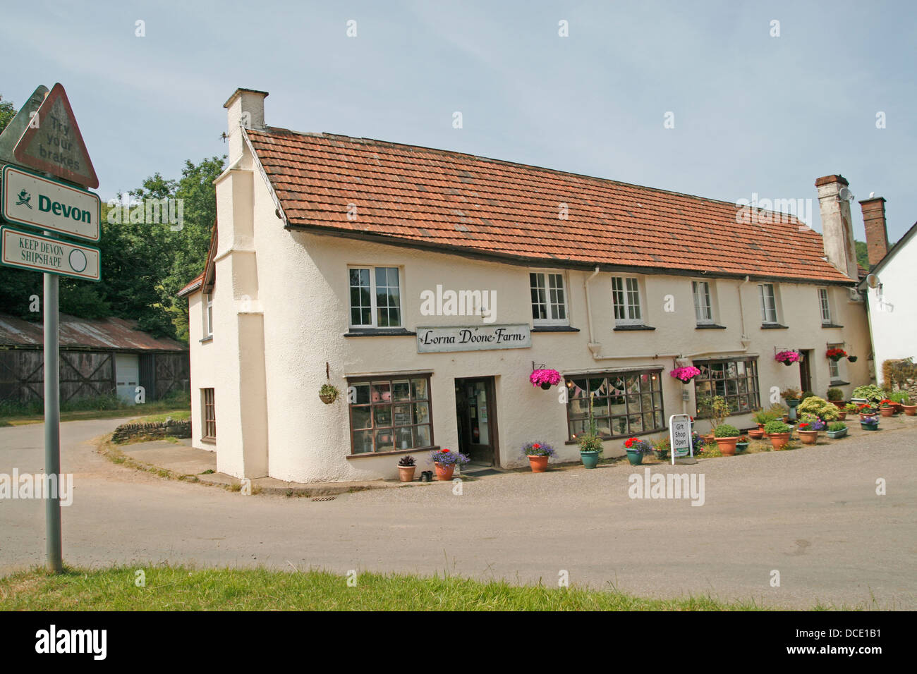 Lorna Doone Farm Malmsmead Devon England UK Stock Photo - Alamy