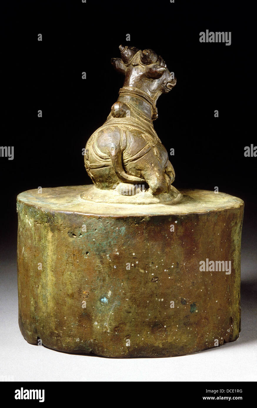 This sculpture depicts Nandi, the sacred bull mount of the Hindu god ...