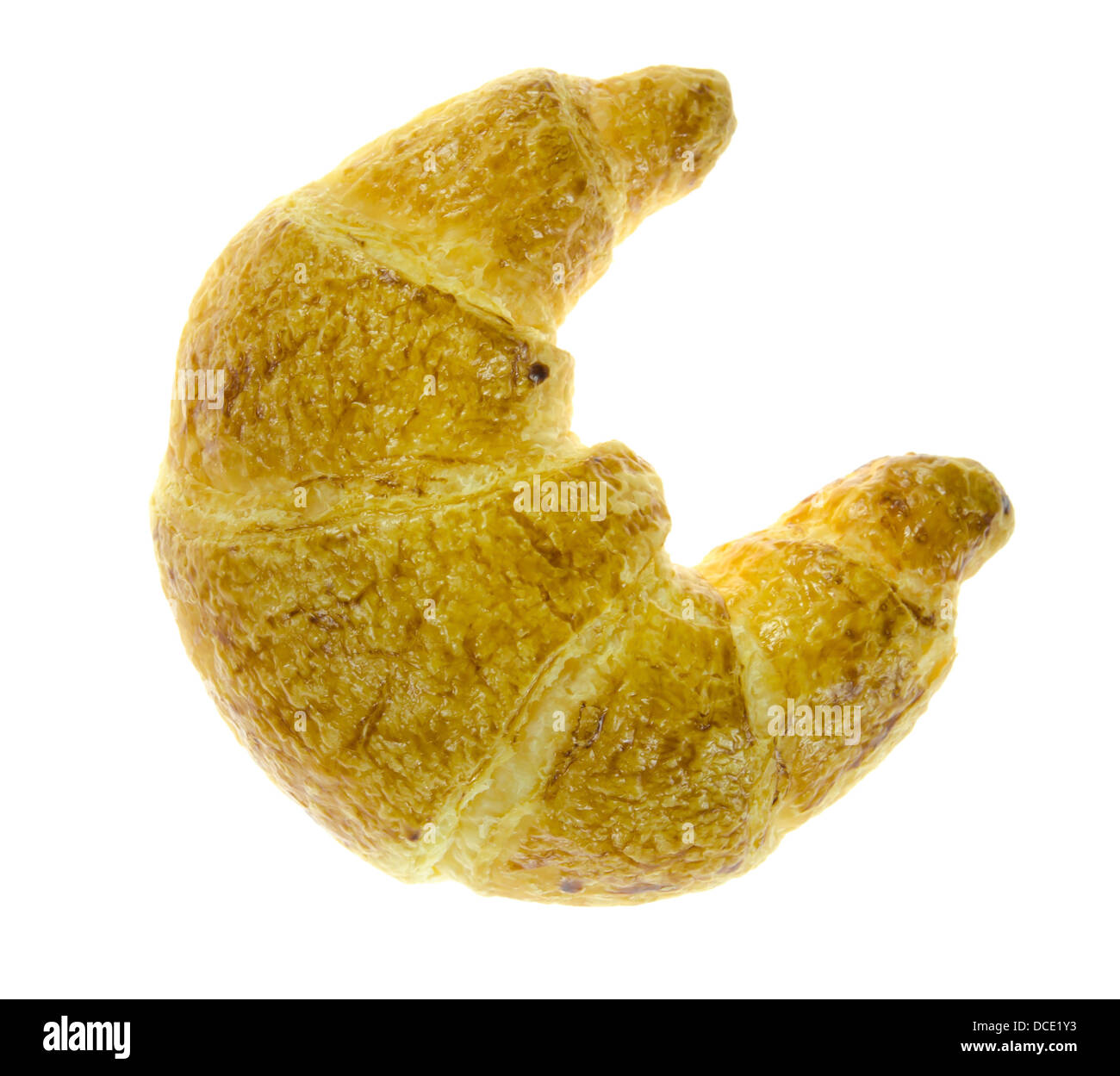 top view of croissants on white background Stock Photo - Alamy