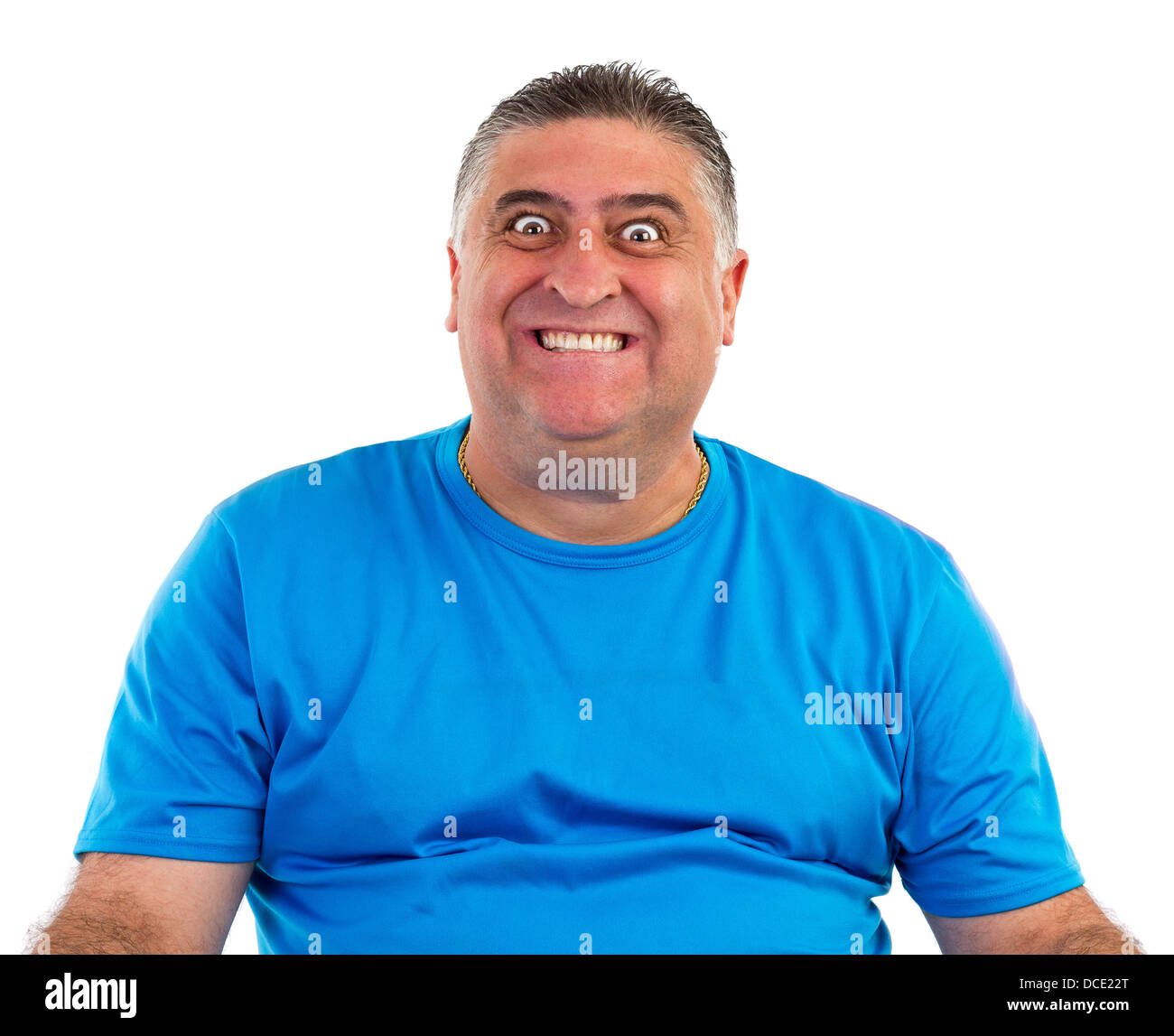Portrait of an expressive man, isolated white background Stock Photo ...