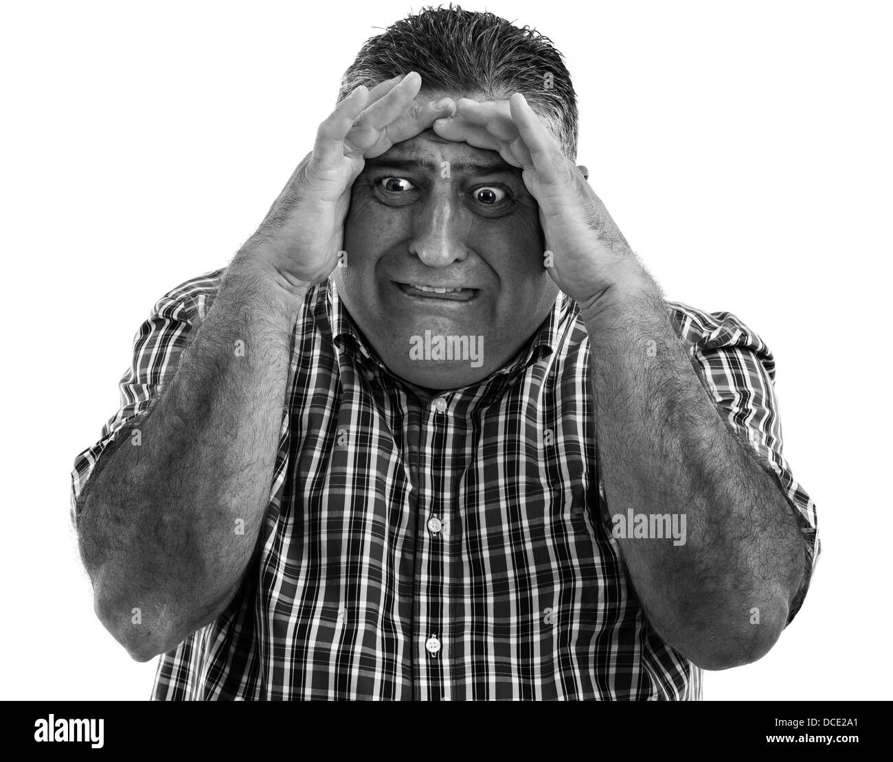 Fat man surprise Black and White Stock Photos & Images - Alamy
