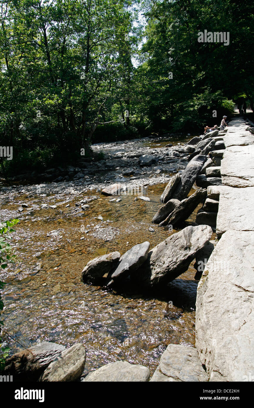 Tarr Steps River Barle Exmoor Somerset England UK Stock Photo - Alamy