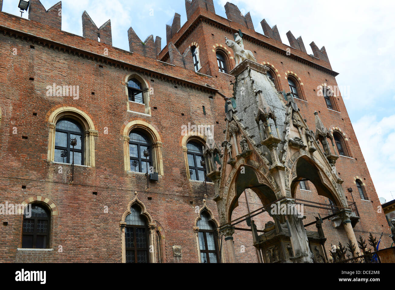 Verona Italy The Scaligeri tombs and Palazzo del Governo Stock Photo ...