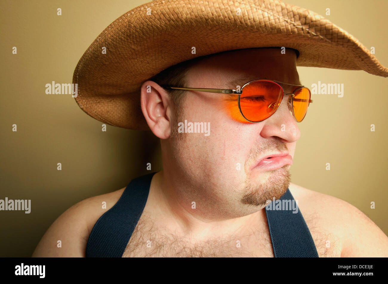 A Cowboy's Expression Stock Photo - Alamy