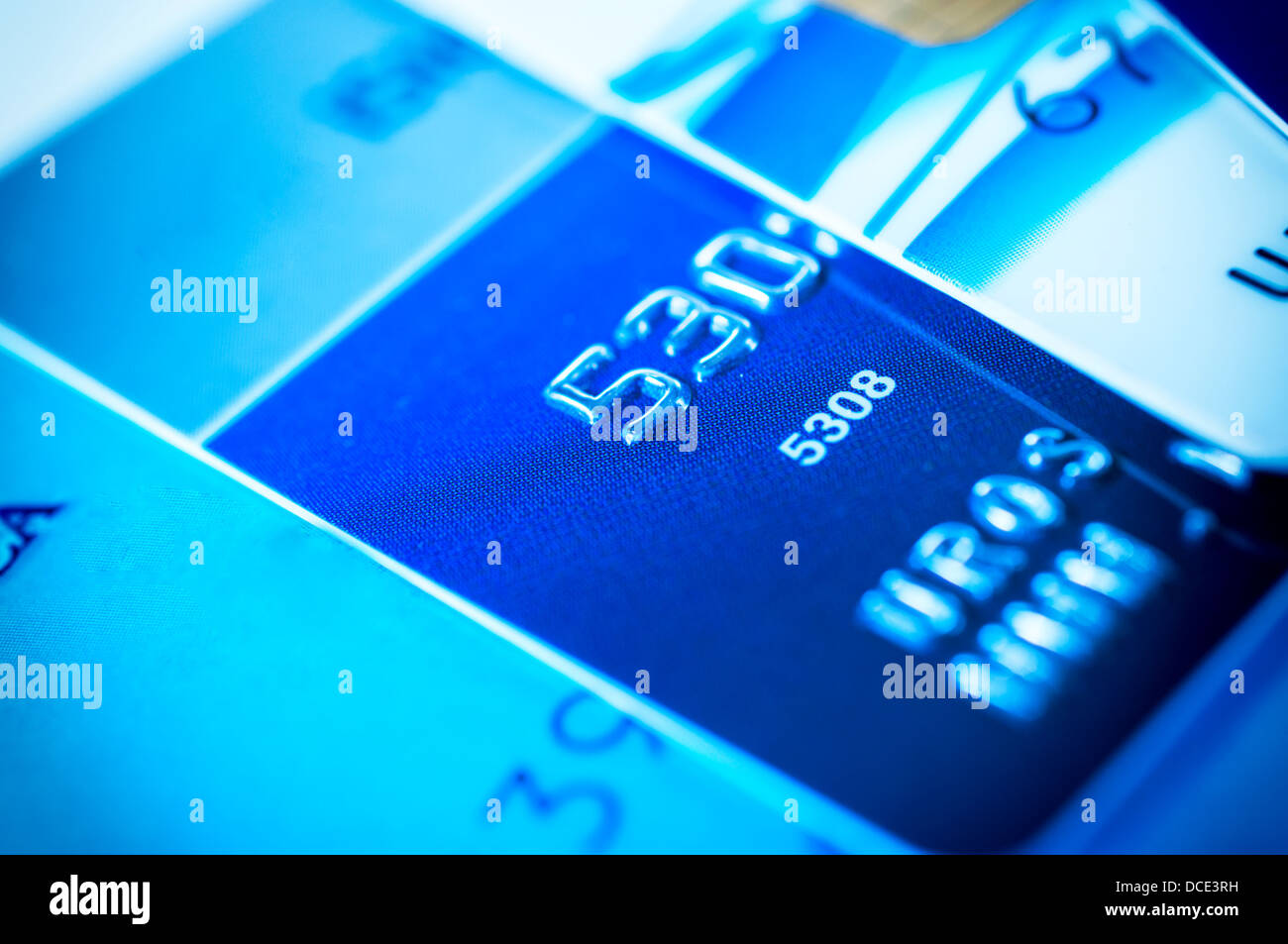 Selective focus on the number five on credit card Stock Photo - Alamy