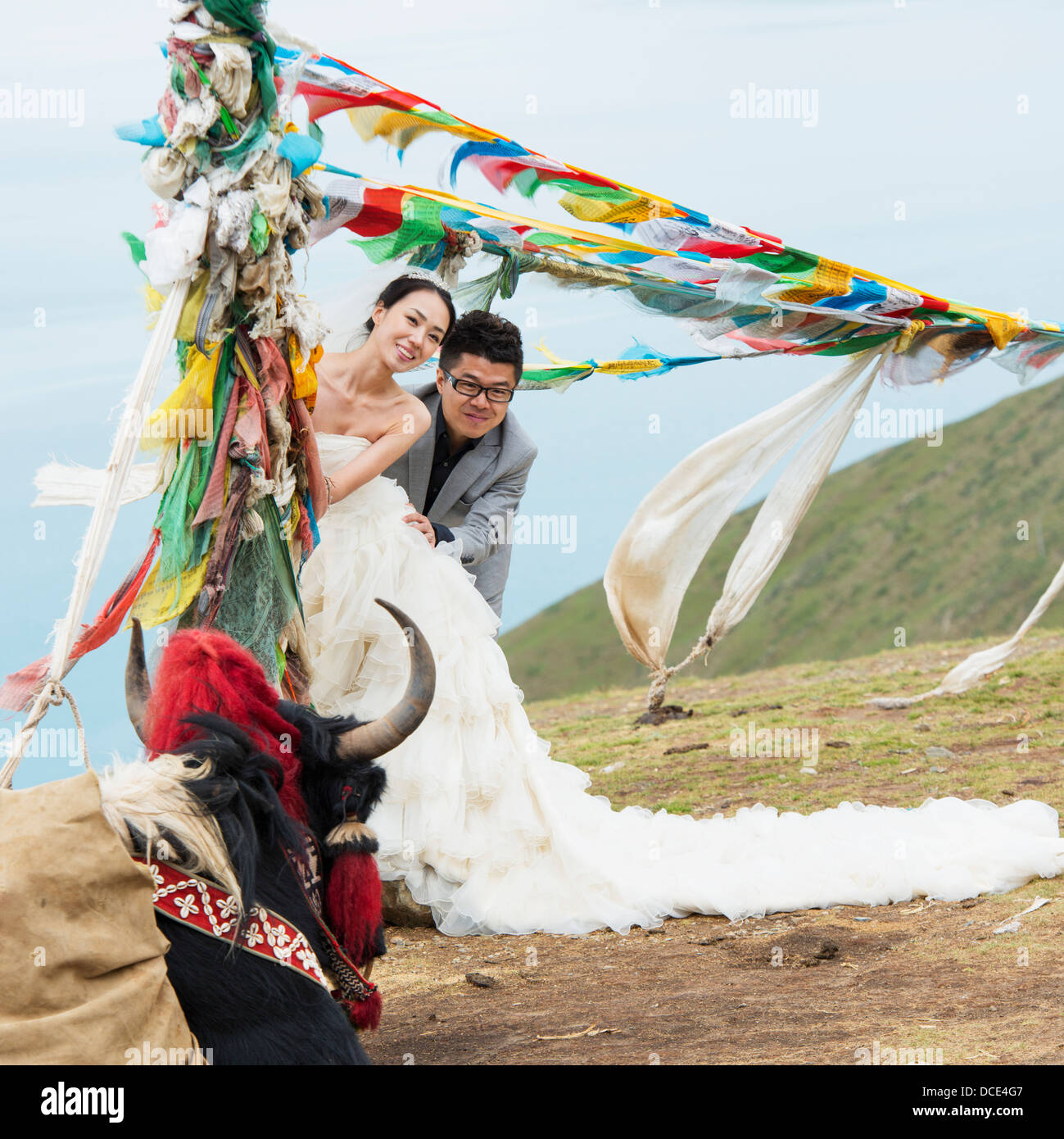Bride groom buddhist wedding in hi-res stock photography and images - Alamy