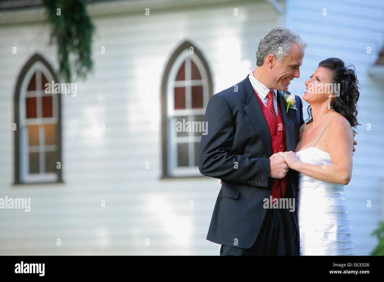 Middle Aged Couple Getting Married Stock Photo - Alamy