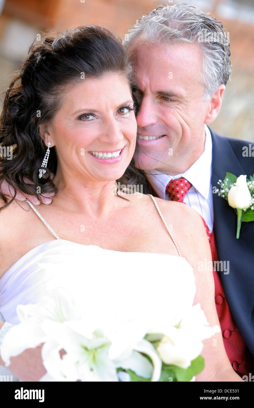 Portrait Of A Bride And Groom Stock Photo - Alamy