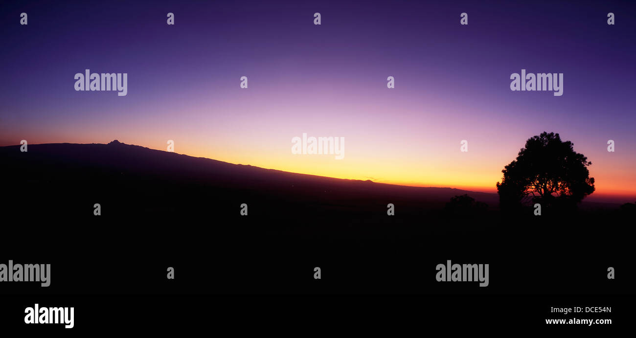 View of mount kenya at sunset hi-res stock photography and images - Alamy
