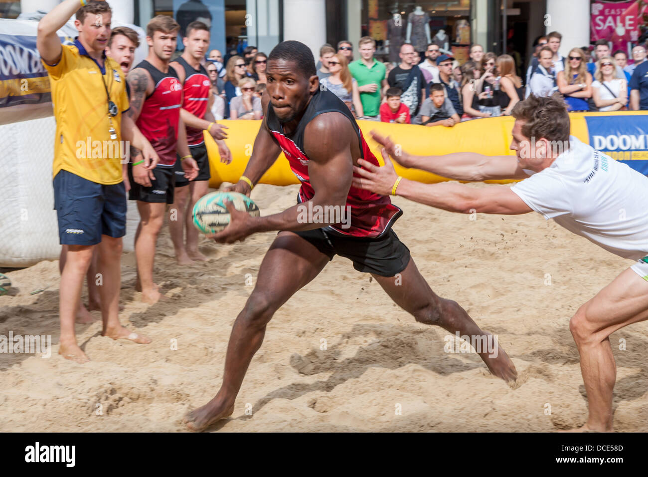 Beach rugby tournament in Covent Garden, London Stock Photo - Alamy