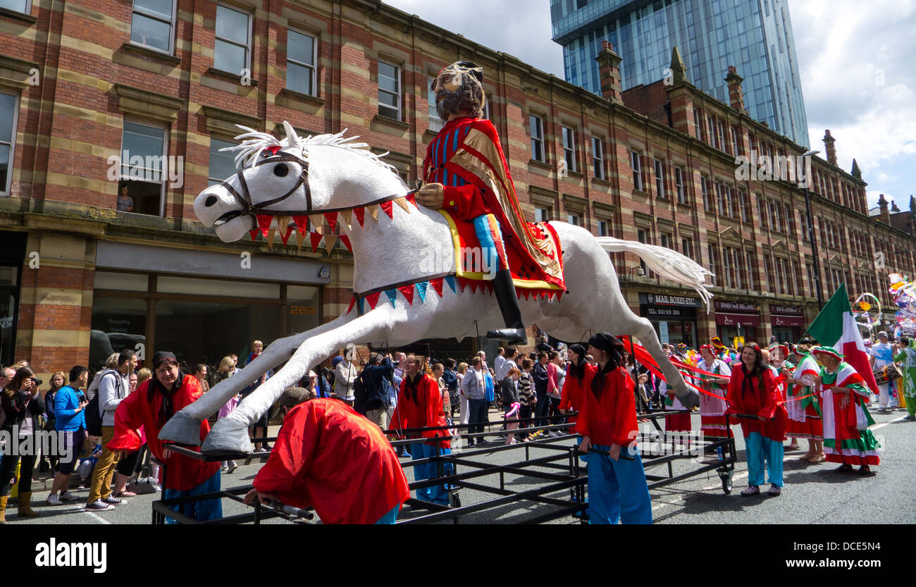 Giant horse at Manchester Day Parade 2013 Stock Photo - Alamy
