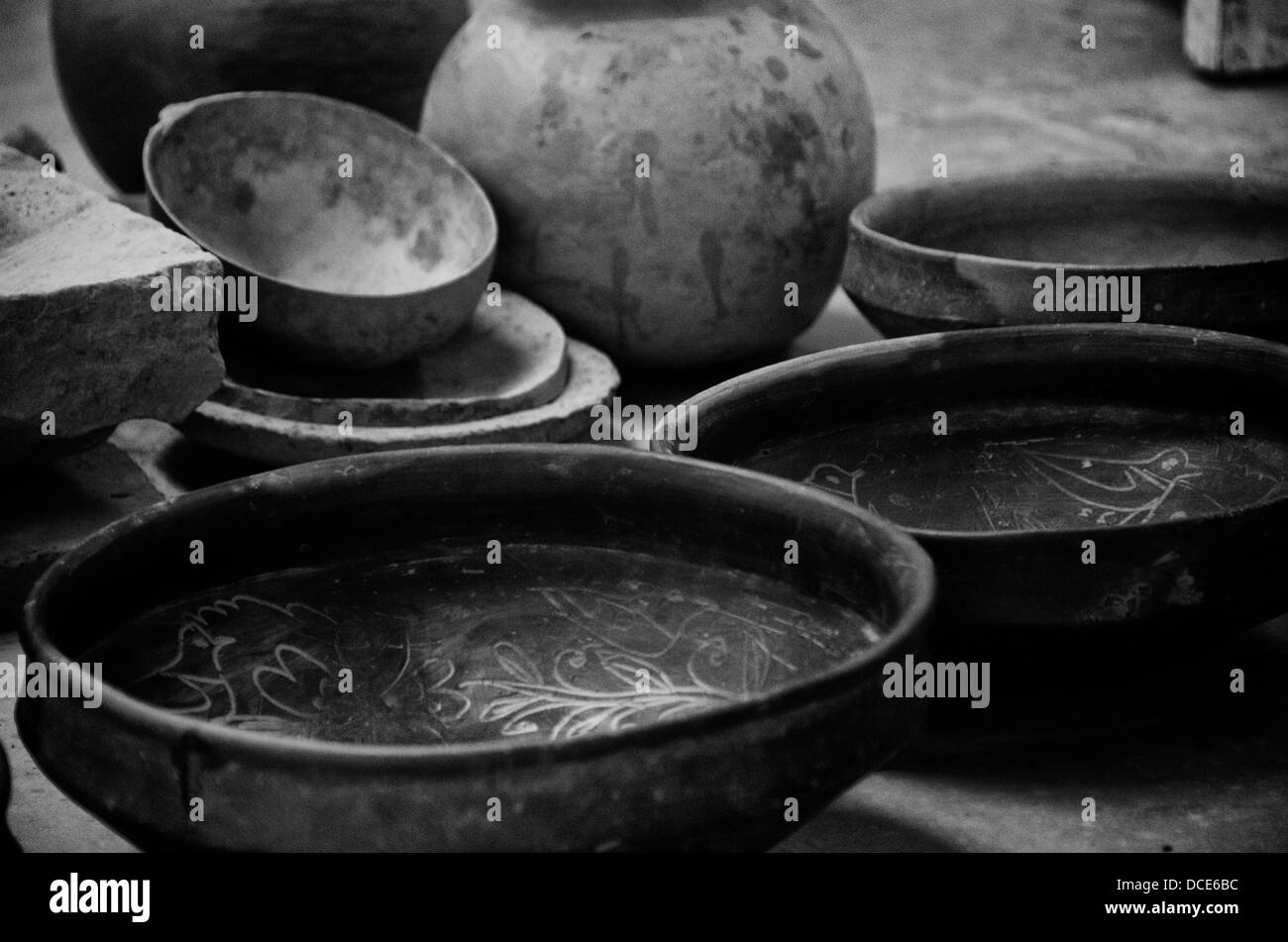 clay pottery ceramics Oaxaca Mexico, Black Mud Stock Photo - Alamy