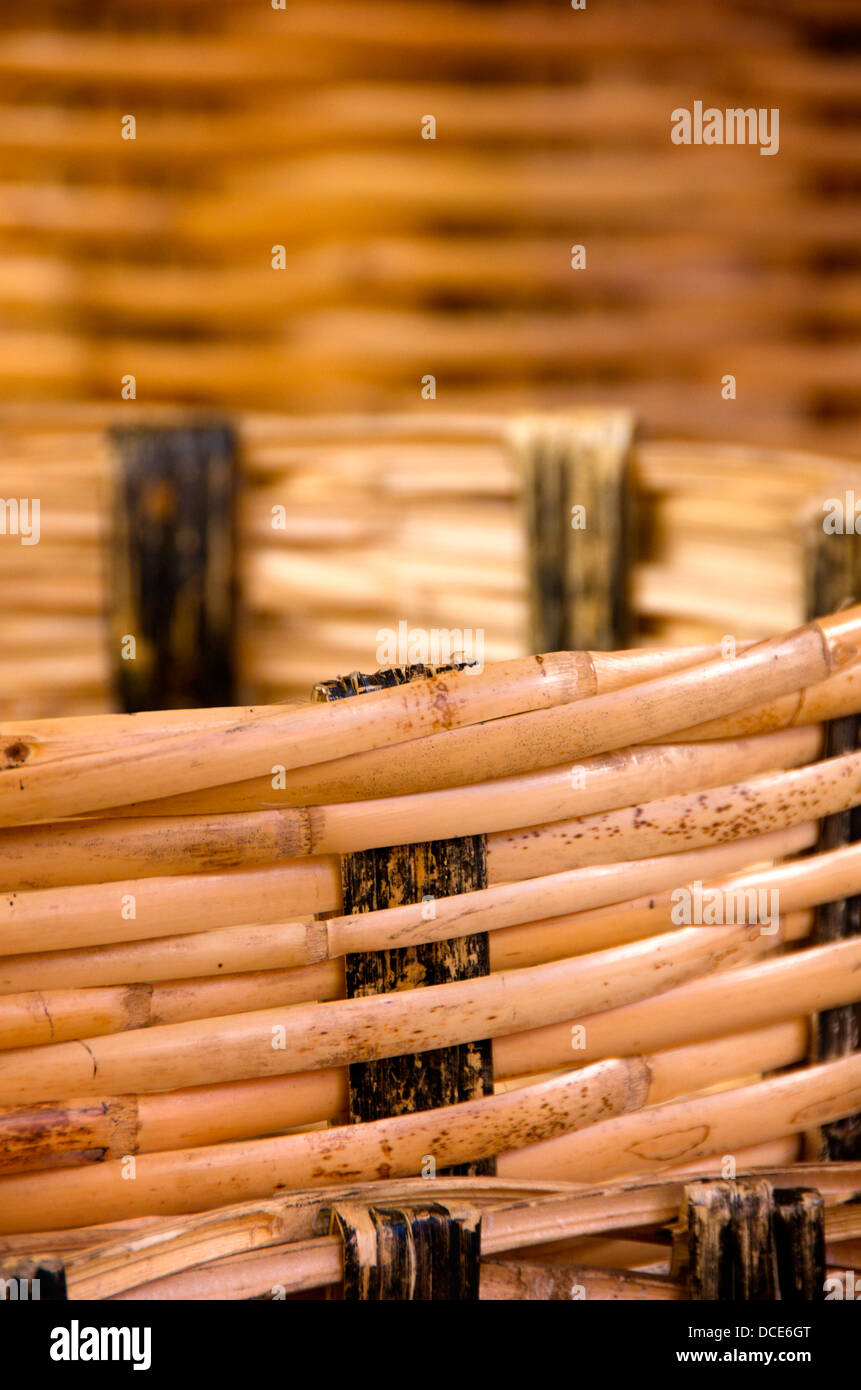 Abstract decorative wooden textured basket Stock Photo - Alamy