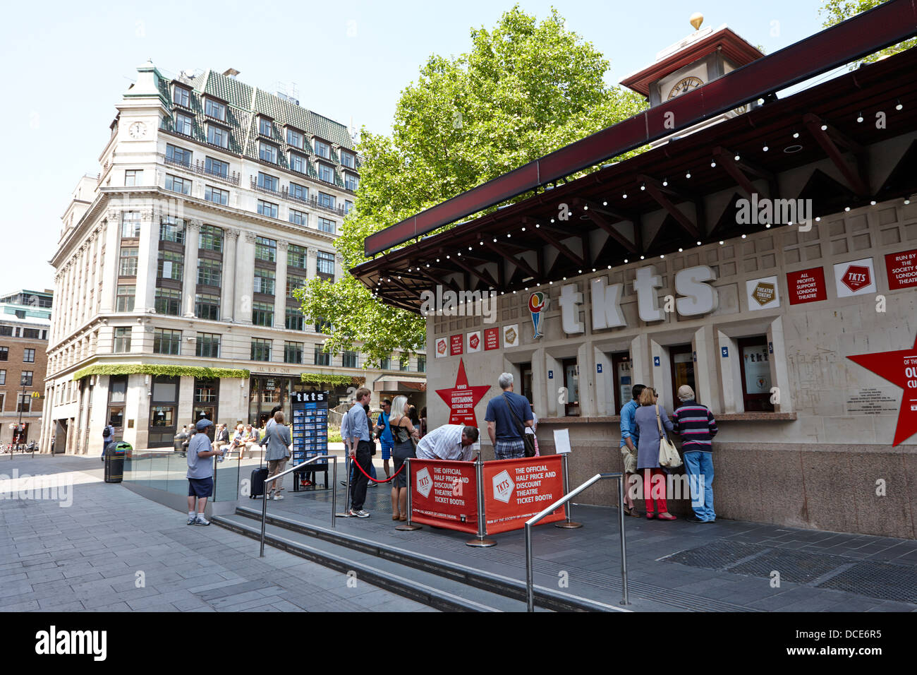tkts tickets booth Leicester Square London England UK Stock Photo - Alamy