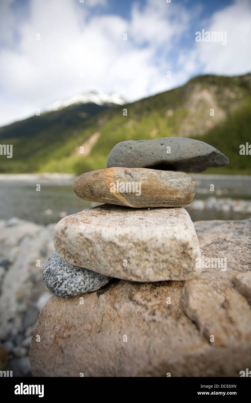 The Inukshuk Is A Traditional Trail Marker Of The Inuit People Stock ...