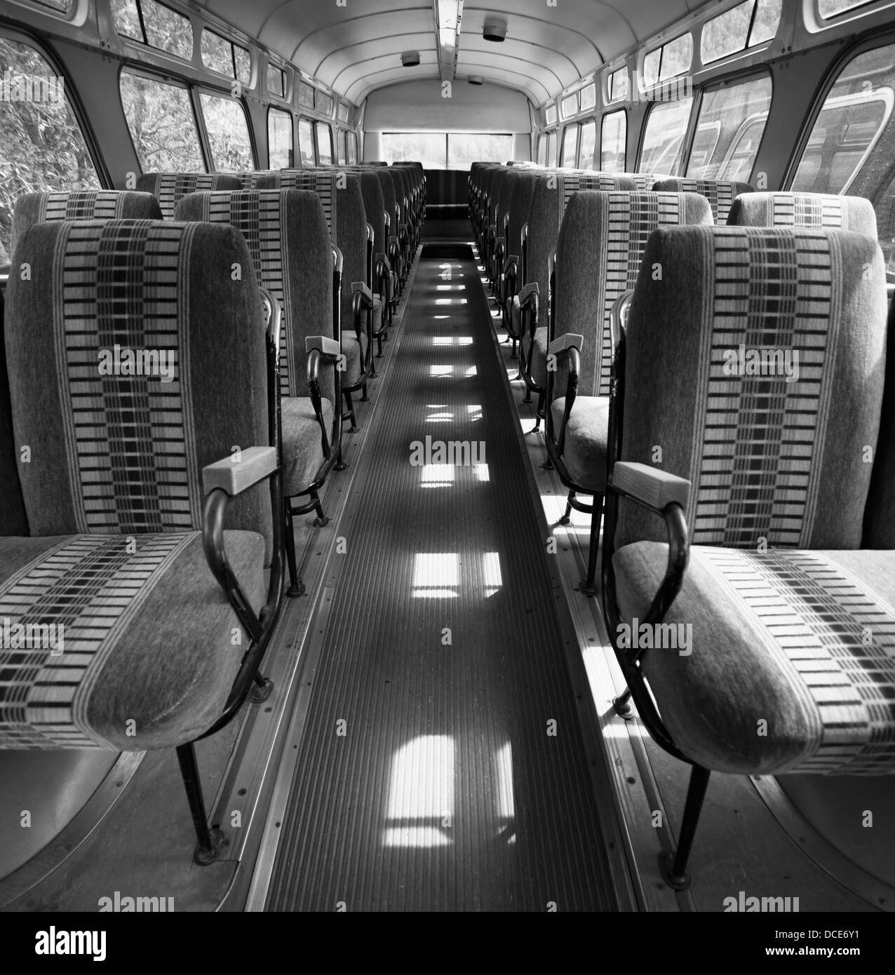 The Inside Of A Bus Stock Photo - Alamy