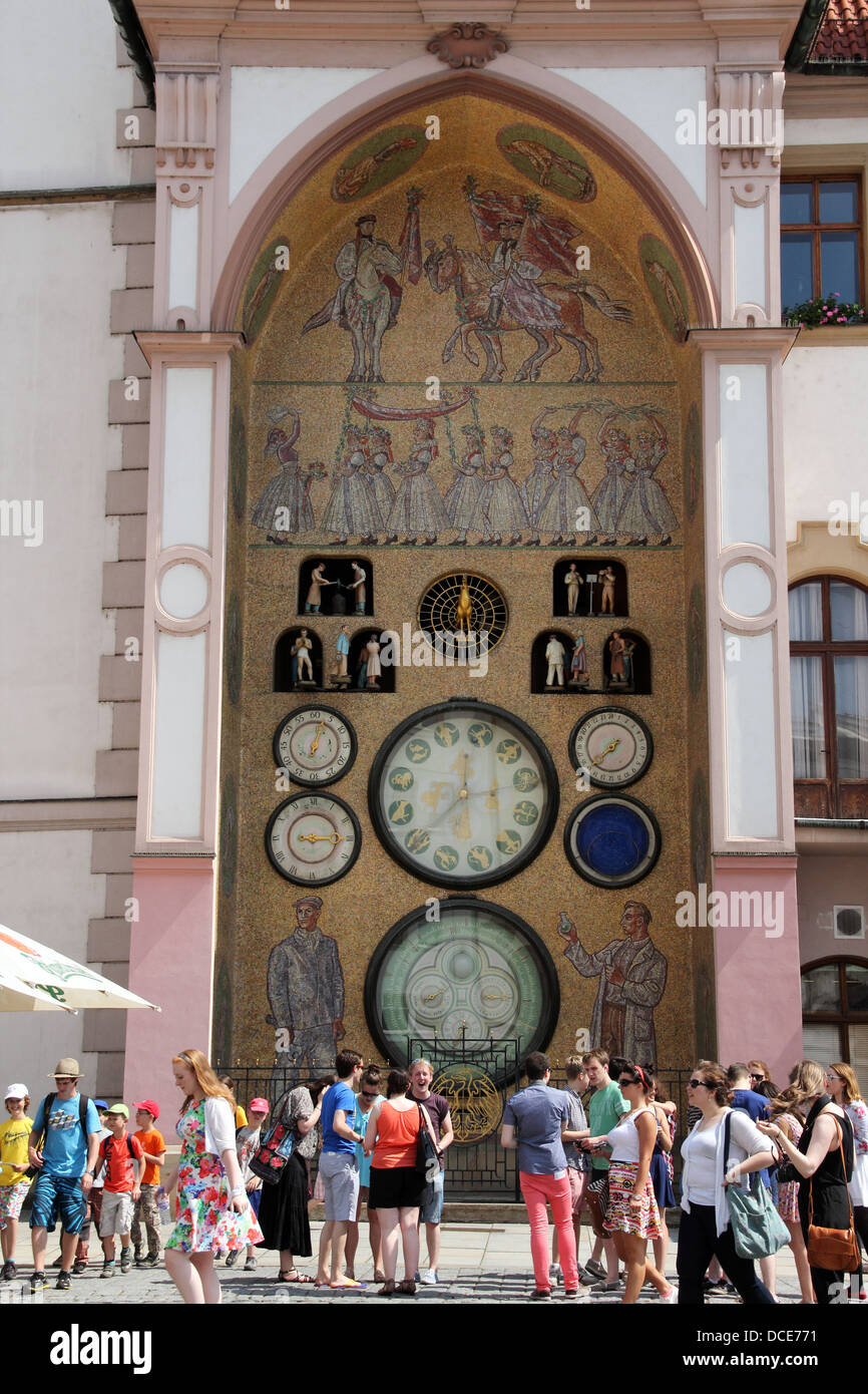 Olomouc clock. Czech Republic Stock Photo - Alamy