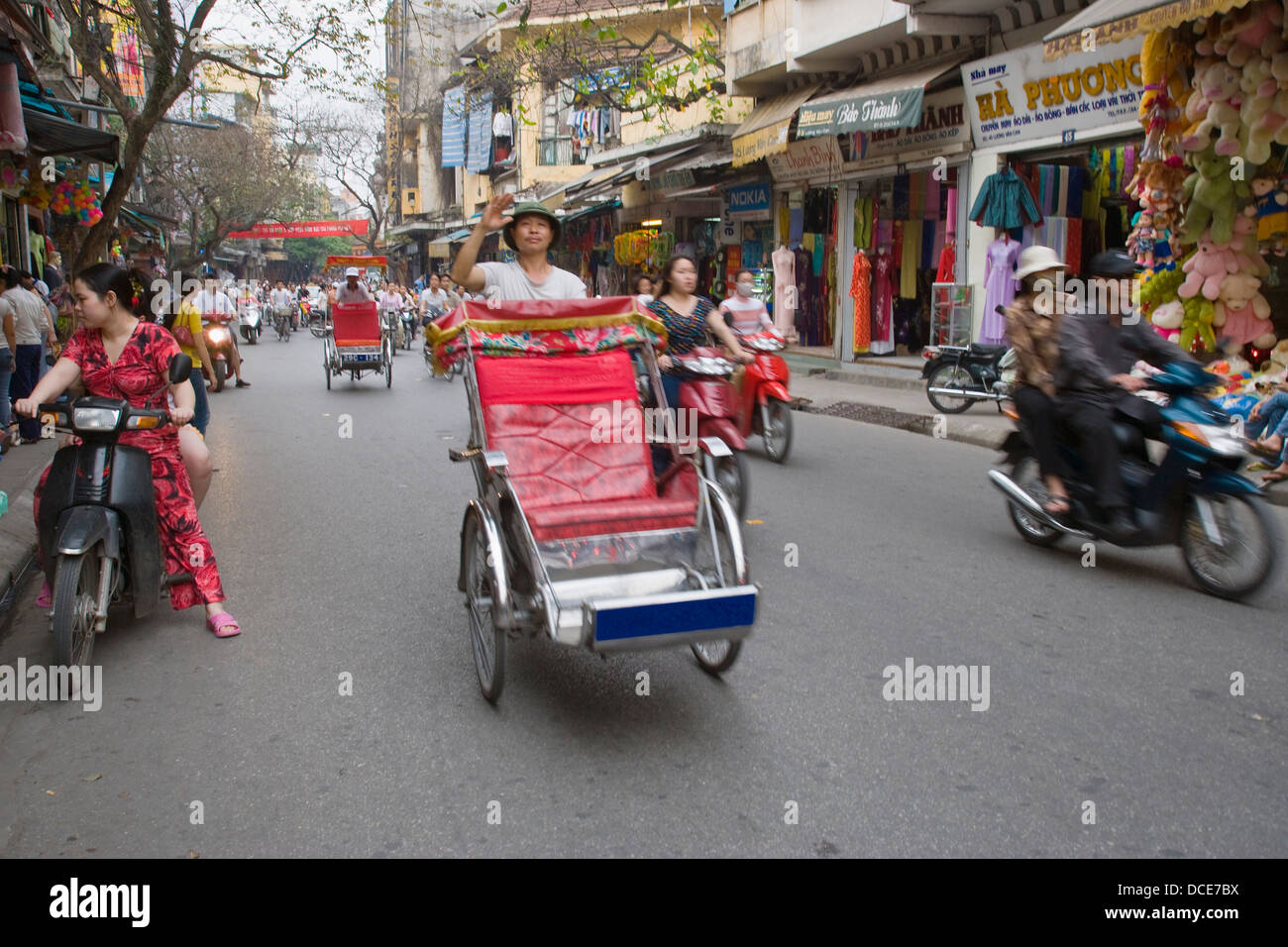 A Busy Street In Vietnam; Hanoi,Vietnam Stock Photo - Alamy