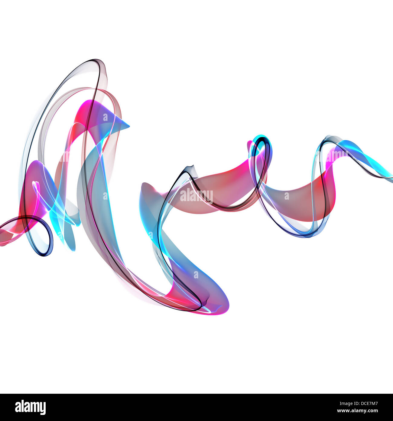 Gradient rainbow ribbon wave Cut Out Stock Images & Pictures - Alamy