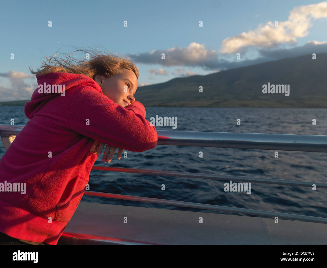 Child leaning on railings hi-res stock photography and images - Alamy