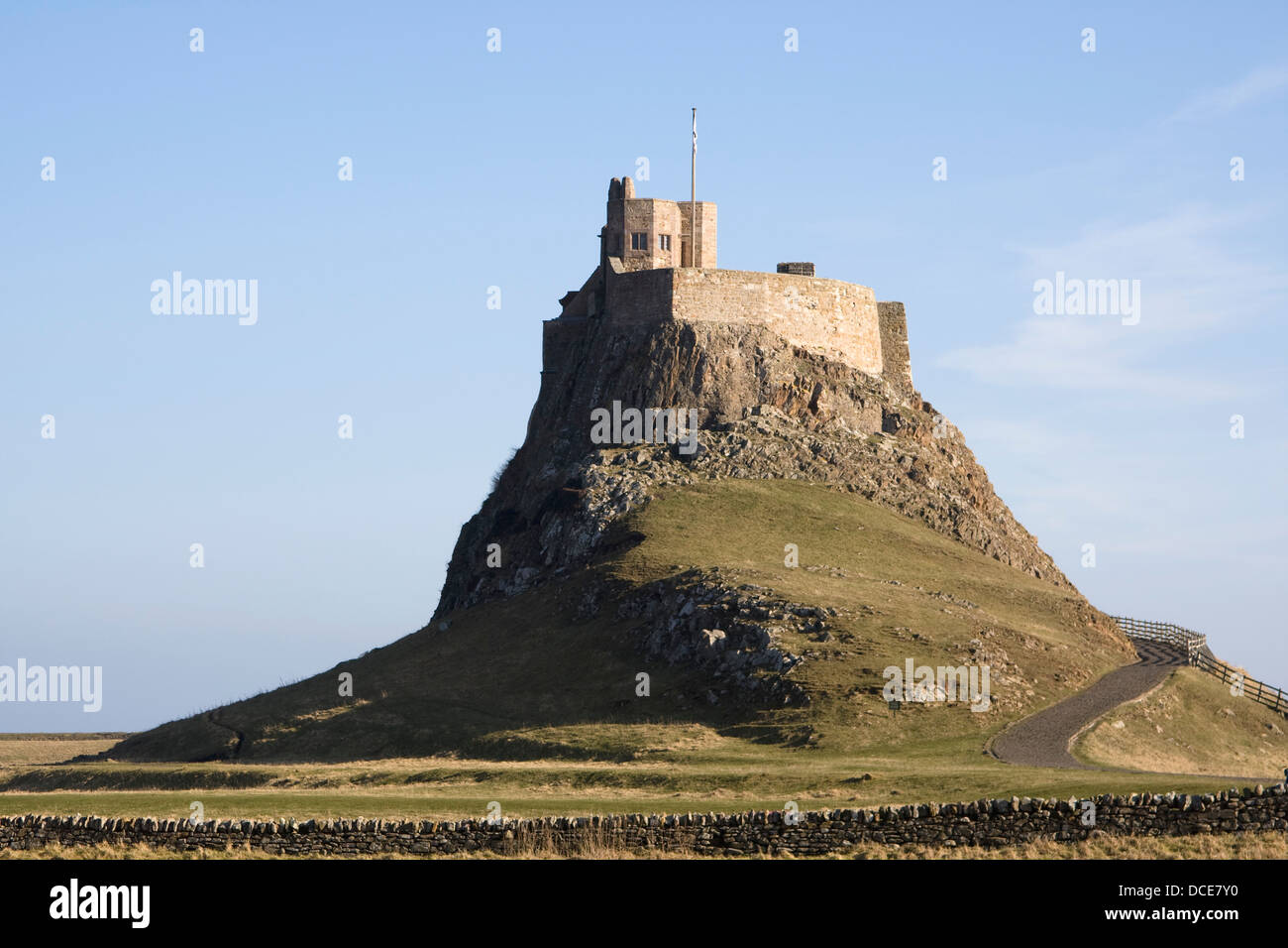Lindisfarne Castle, Holy Island; Northumberland, England Stock Photo ...