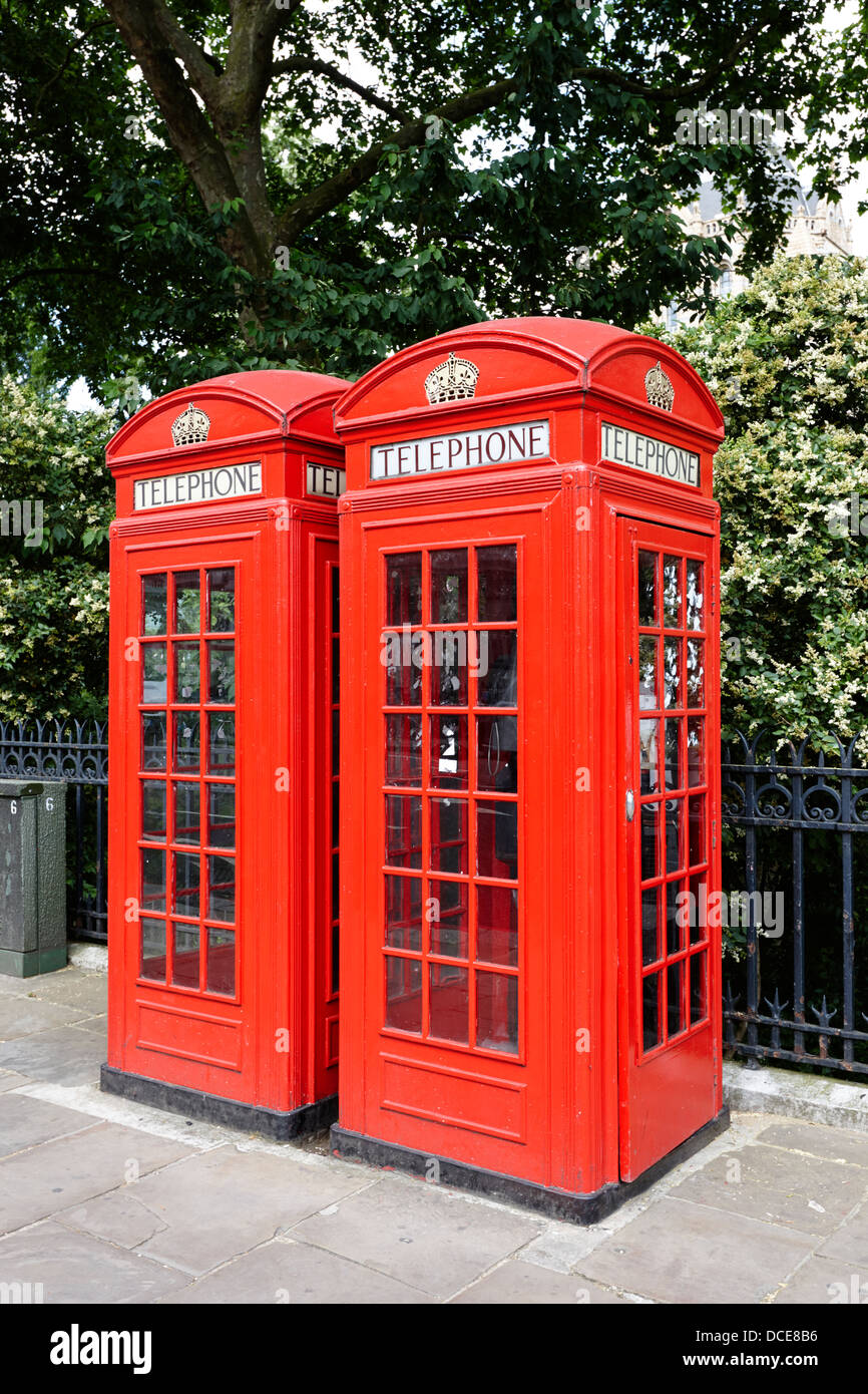 Two telephone boxes hi-res stock photography and images - Alamy