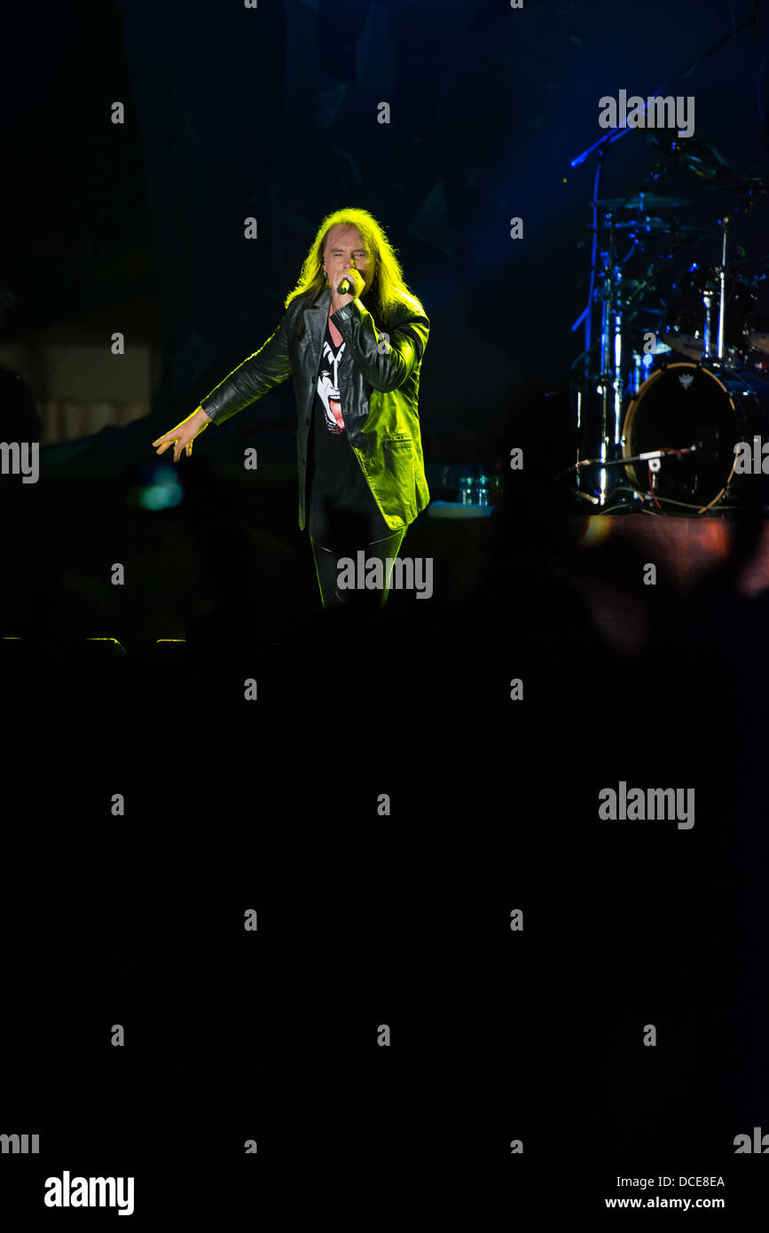 Andi Deris - singer of the metal band Helloween performs on music ...