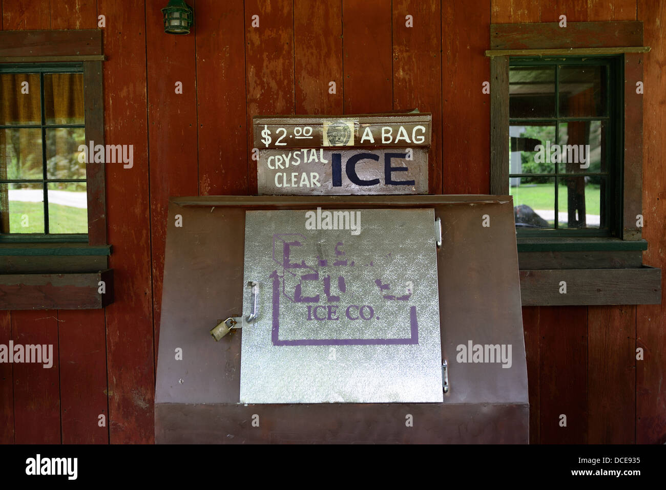 Ice cooler sits outside an old general store Stock Photo - Alamy