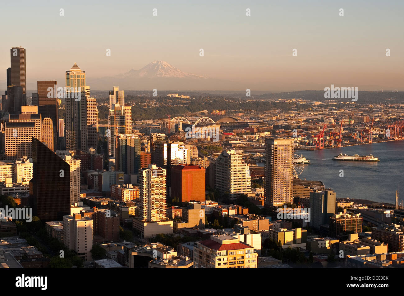 Clipart Seattle Skyline Ferry Boats