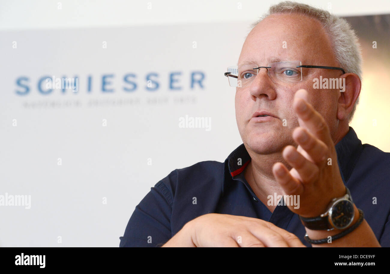 Schiesser spokesman Rudolf Buendgen is pictured during an interview in ...