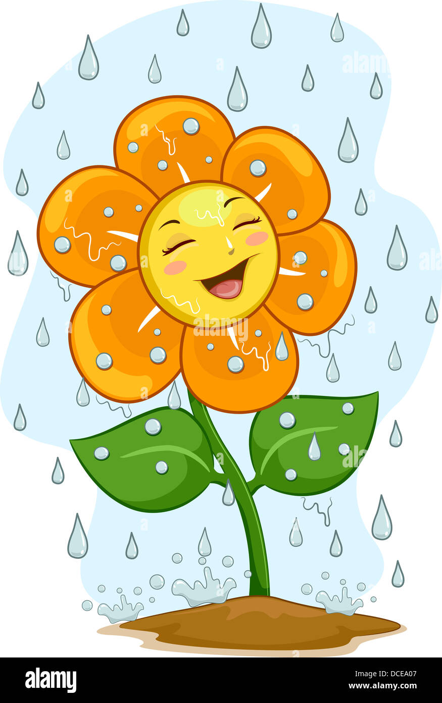 Yellow flower under rain water hi-res stock photography and images - Alamy