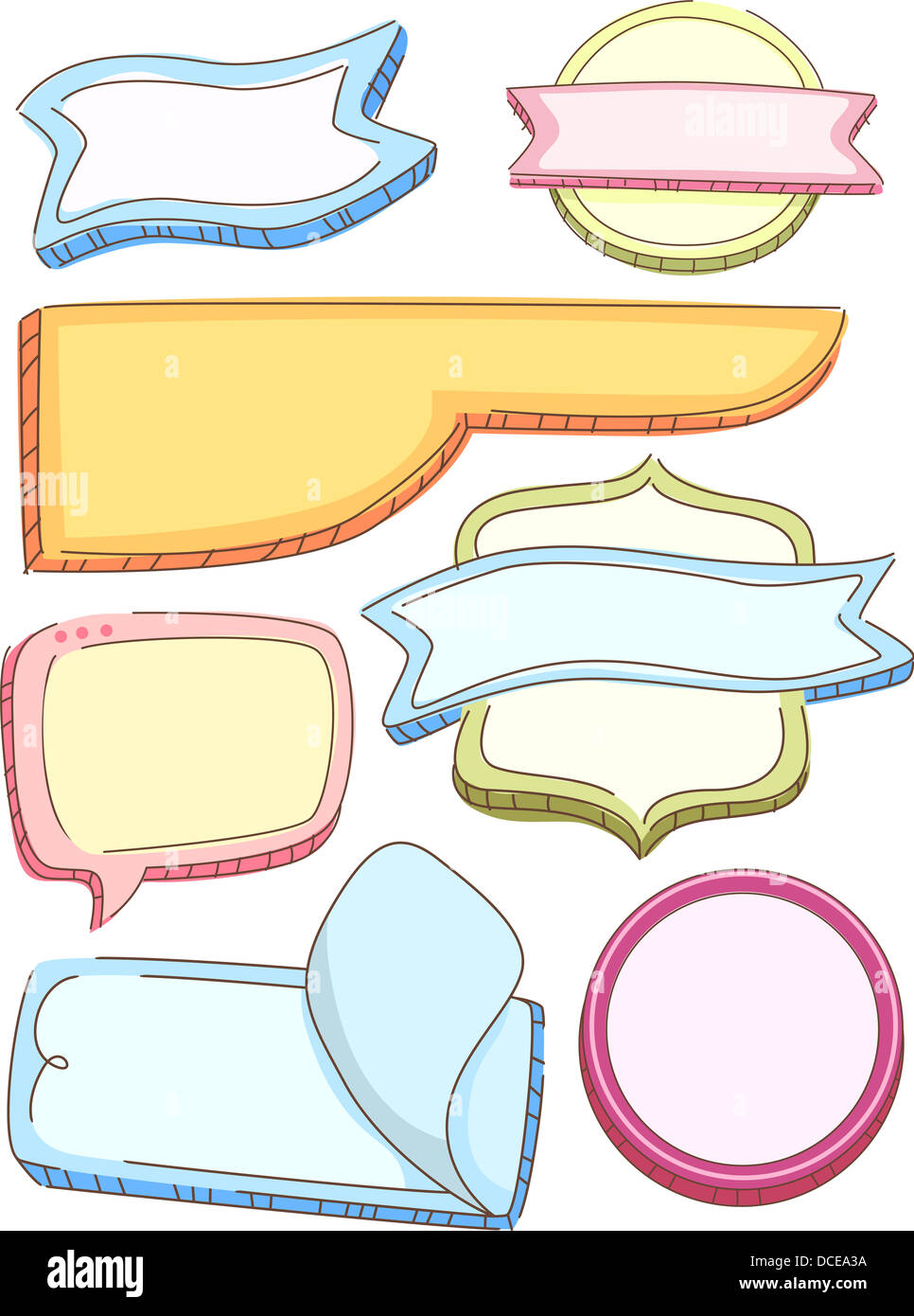 Illustration of Blank Store Product Labels Stock Photo - Alamy