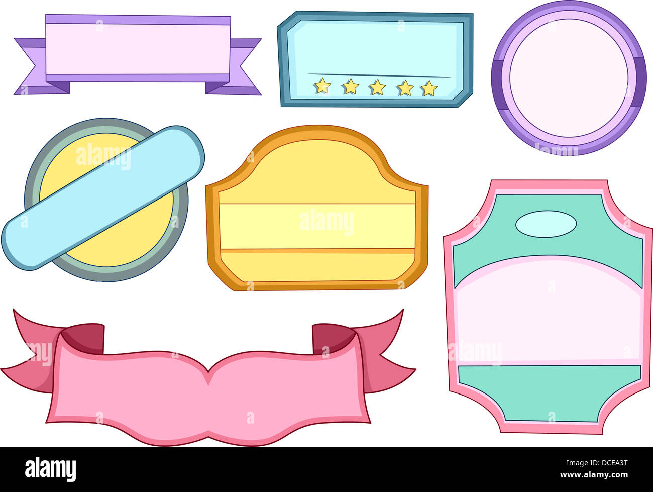 Illustration of Blank Store Product Labels Stock Photo - Alamy