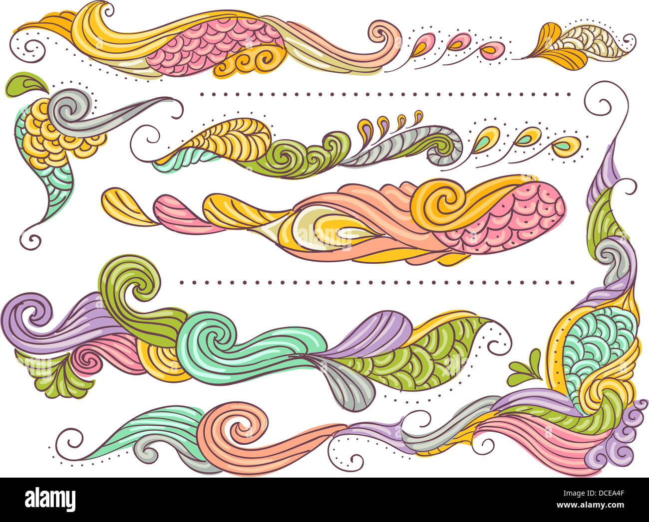 Colorful Corner Borders Designs