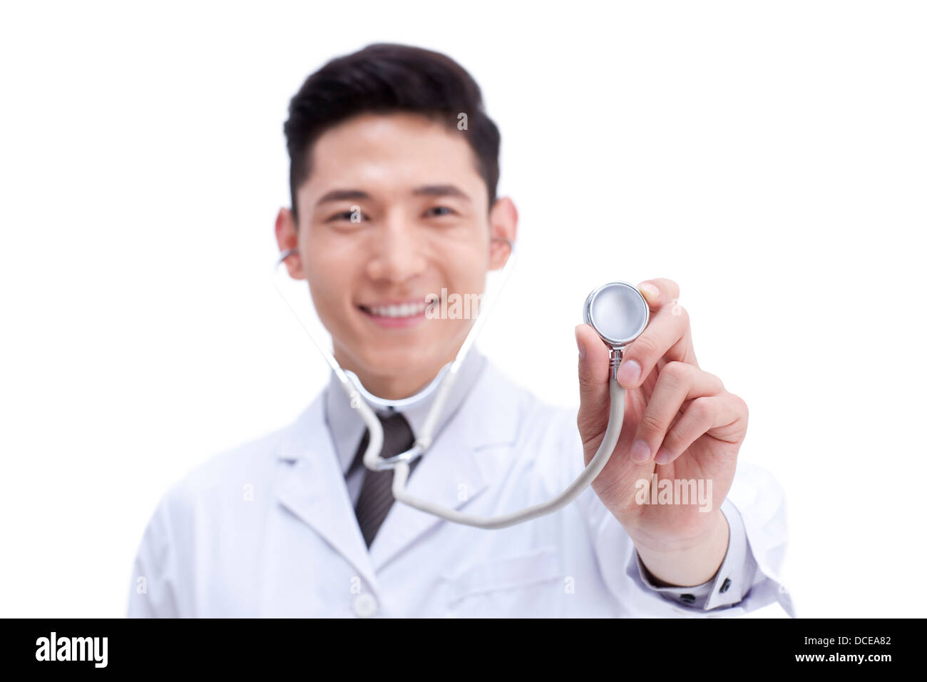 Male doctor with stethoscope Stock Photo - Alamy
