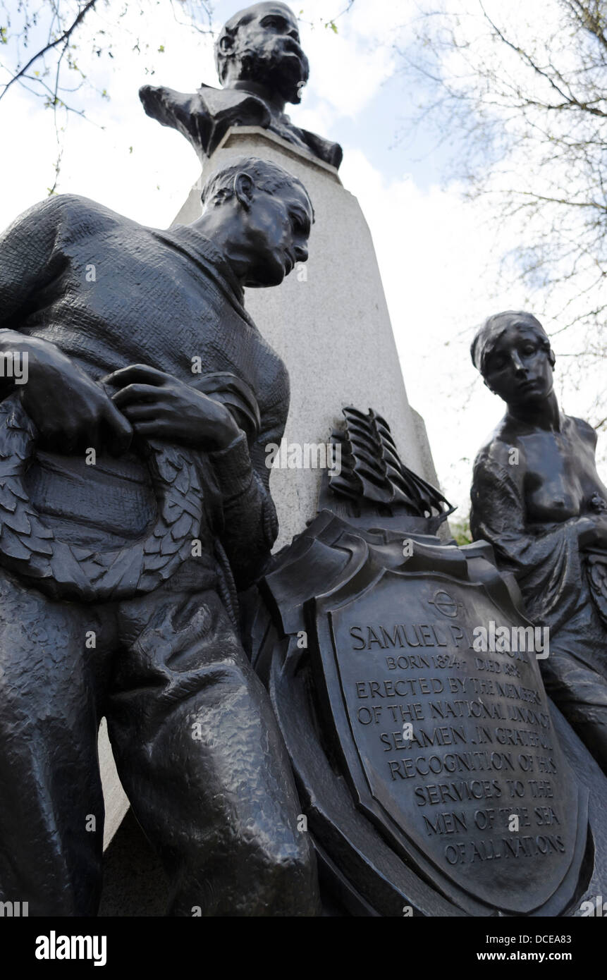 Monument in honour of Samuel Plimsoll who invented the Plimsoll line ...