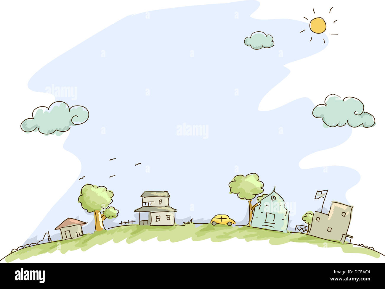 Illustration of Community Sketch Background Stock Photo - Alamy